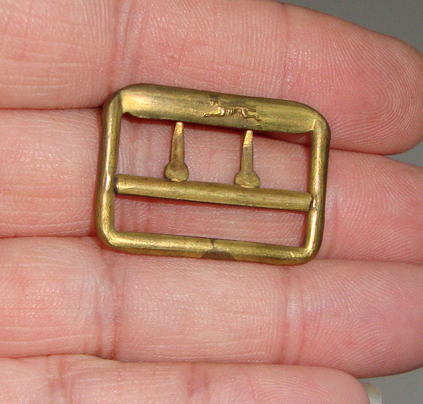 Brass Buckle Marked Paris | Antiques Board