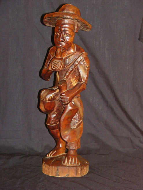 Hand Carved Wood Statue | Antiques Board