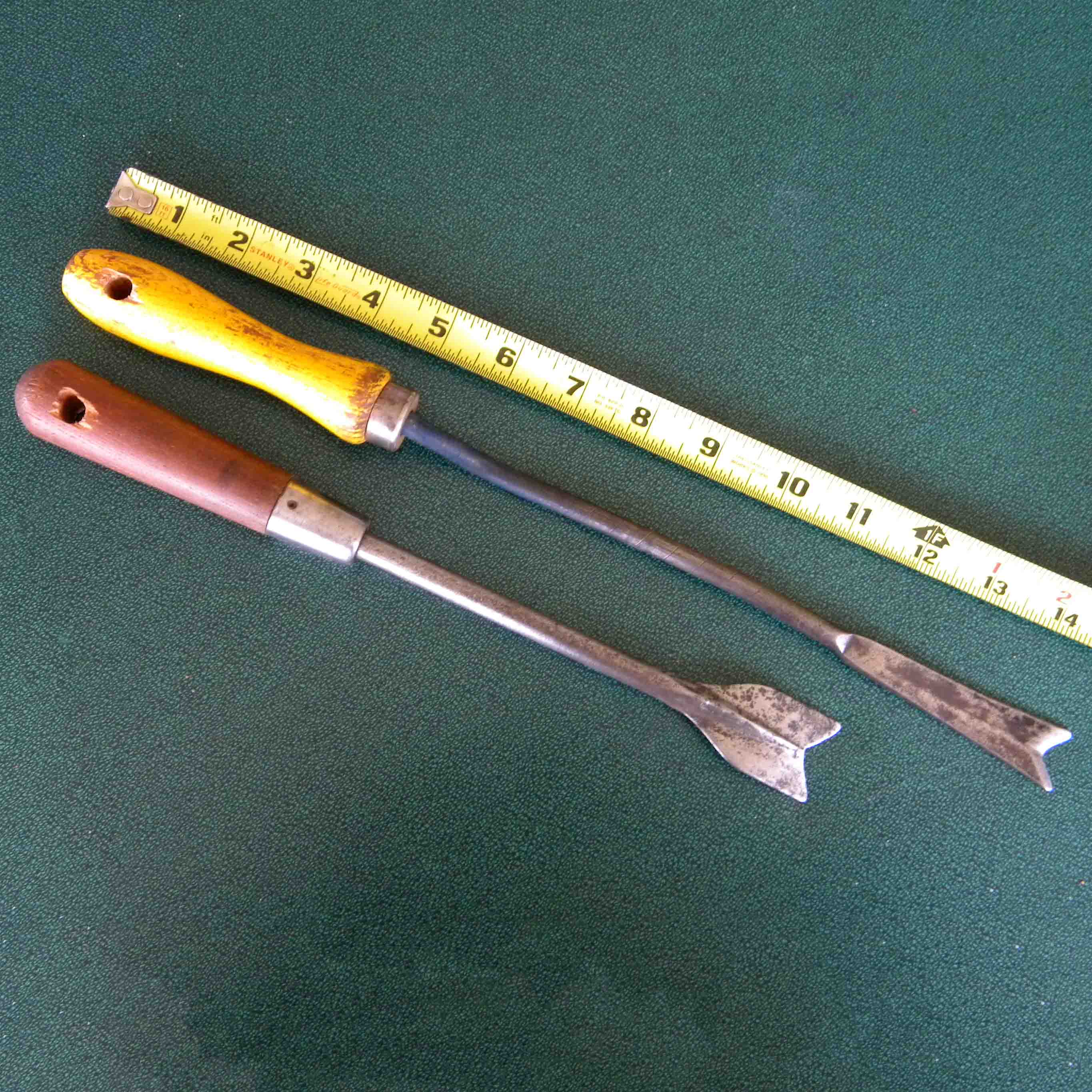 What are these long vtg wood handled metal hand tools? | Antiques Board