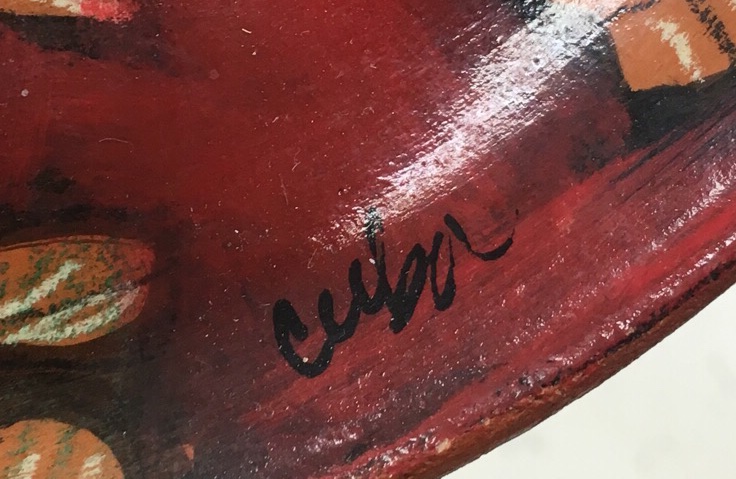 Cuban Hand Painted Pottery Plate | Antiques Board