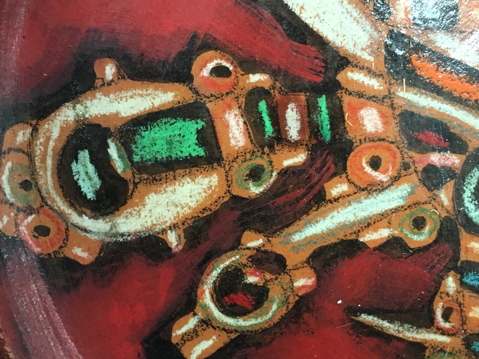 Cuban Hand Painted Pottery Plate | Antiques Board