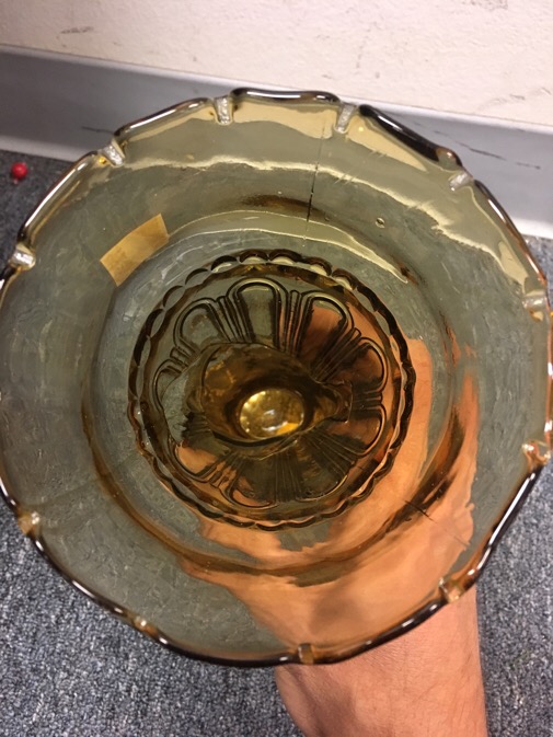 Amber Glass Hand Vase | Antiques Board