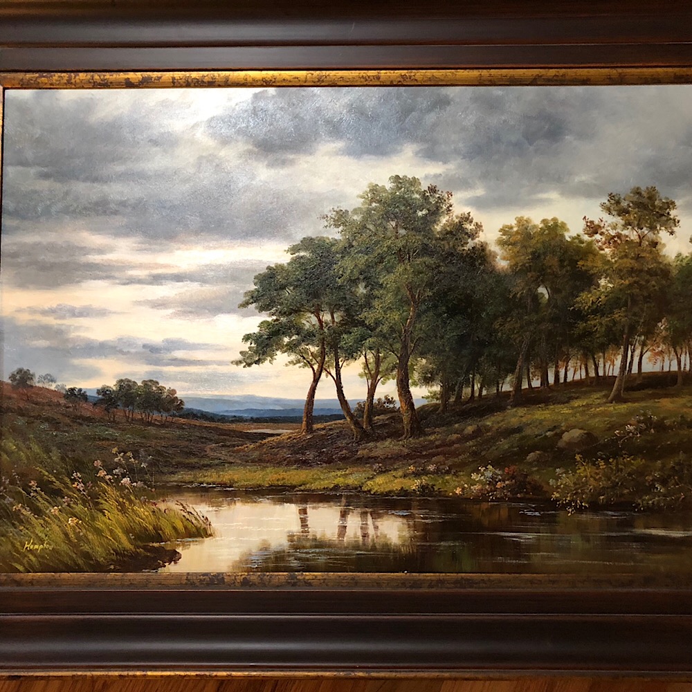 Who is the artist of the paint | Antiques Board