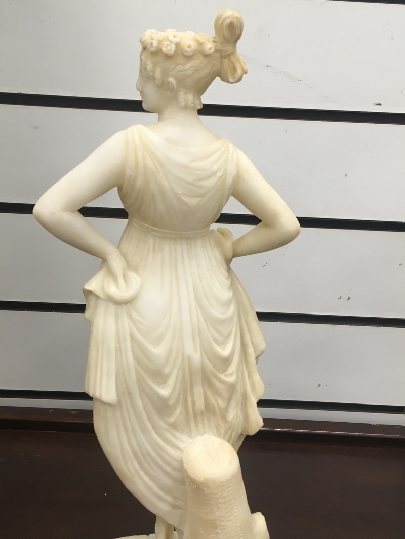 Alabaster Woman Statue | Antiques Board