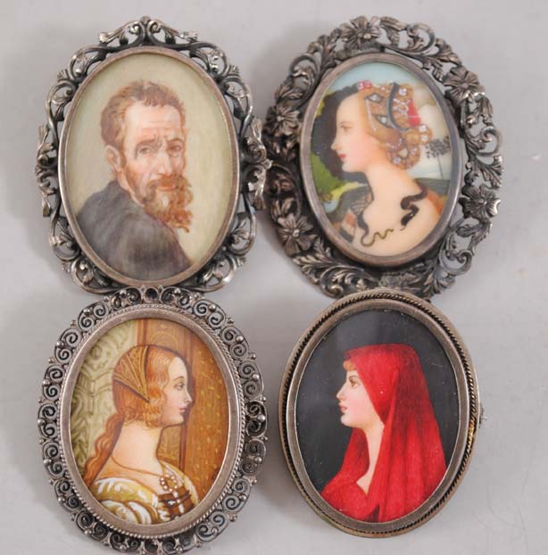 FAMOUS PEOPLE? 800 Silver Portrait Cameo Pendants | Antiques Board