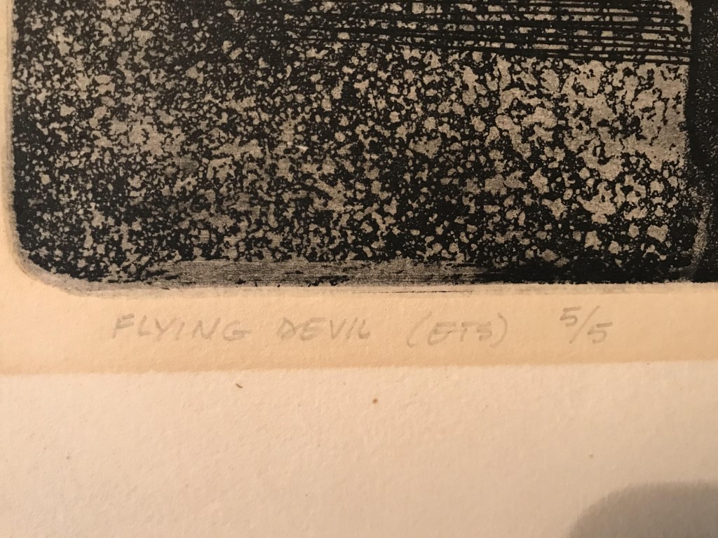 Flying Devil etching | Antiques Board