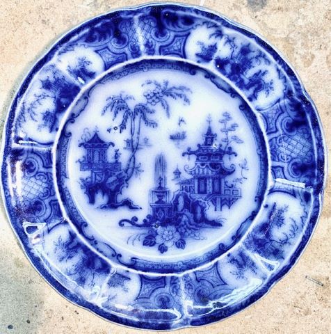 Please help me identify this flow blue plate | Antiques Board