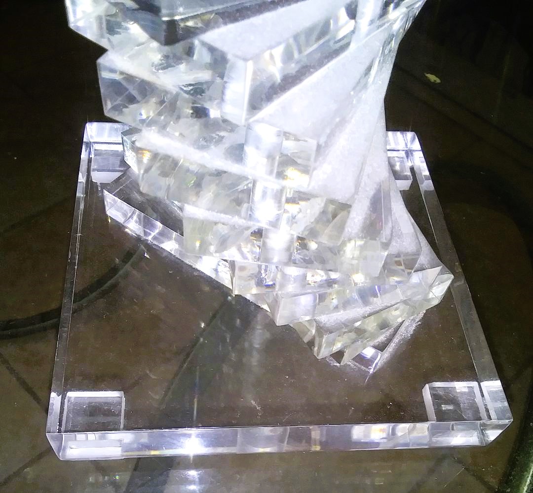 Mid century modern stacked acrylic 'Grand Staircase' lamps - mcm or new ...