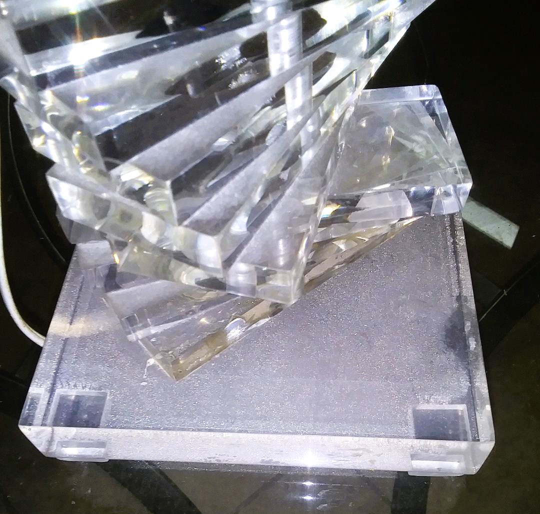 Mid century modern stacked acrylic 'Grand Staircase' lamps - mcm or new ...