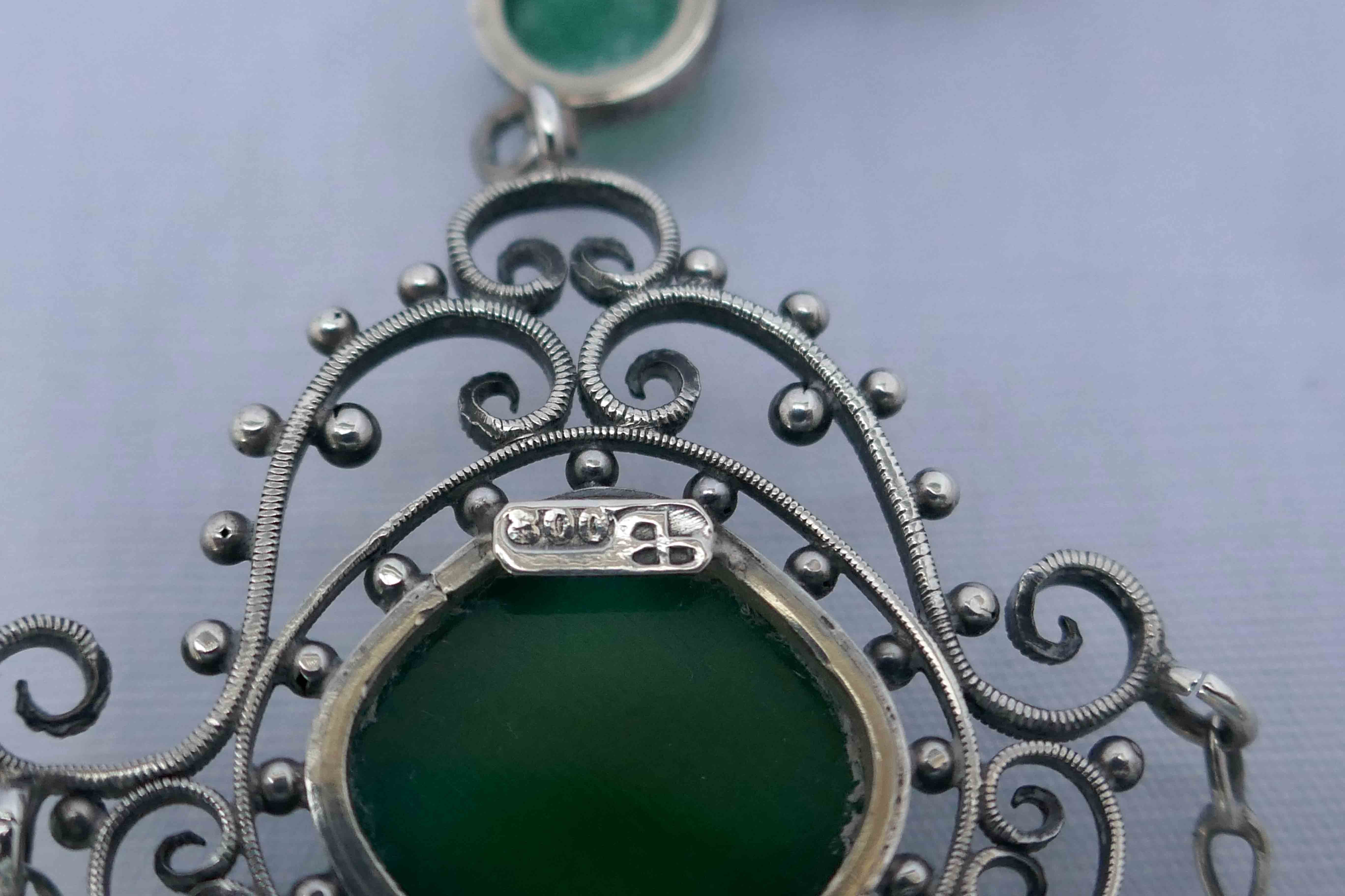 800 silver necklace and earrings - opinions on mark? | Antiques Board