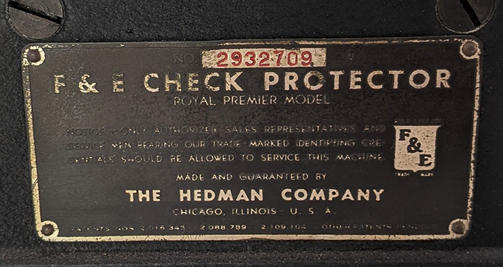 Antique Check Protector - Repairable? | Antiques Board