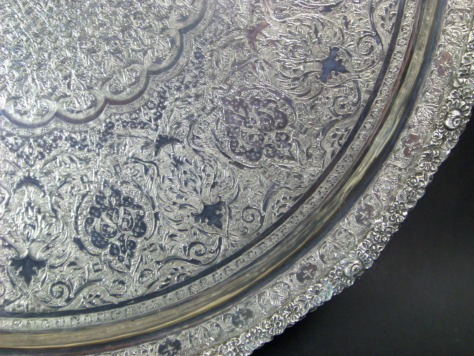 Persian Silver Tray | Antiques Board