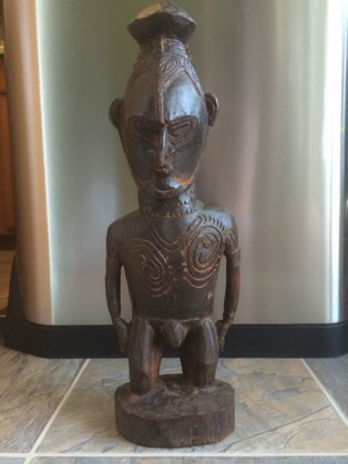 African Wood Carved Statue | Antiques Board