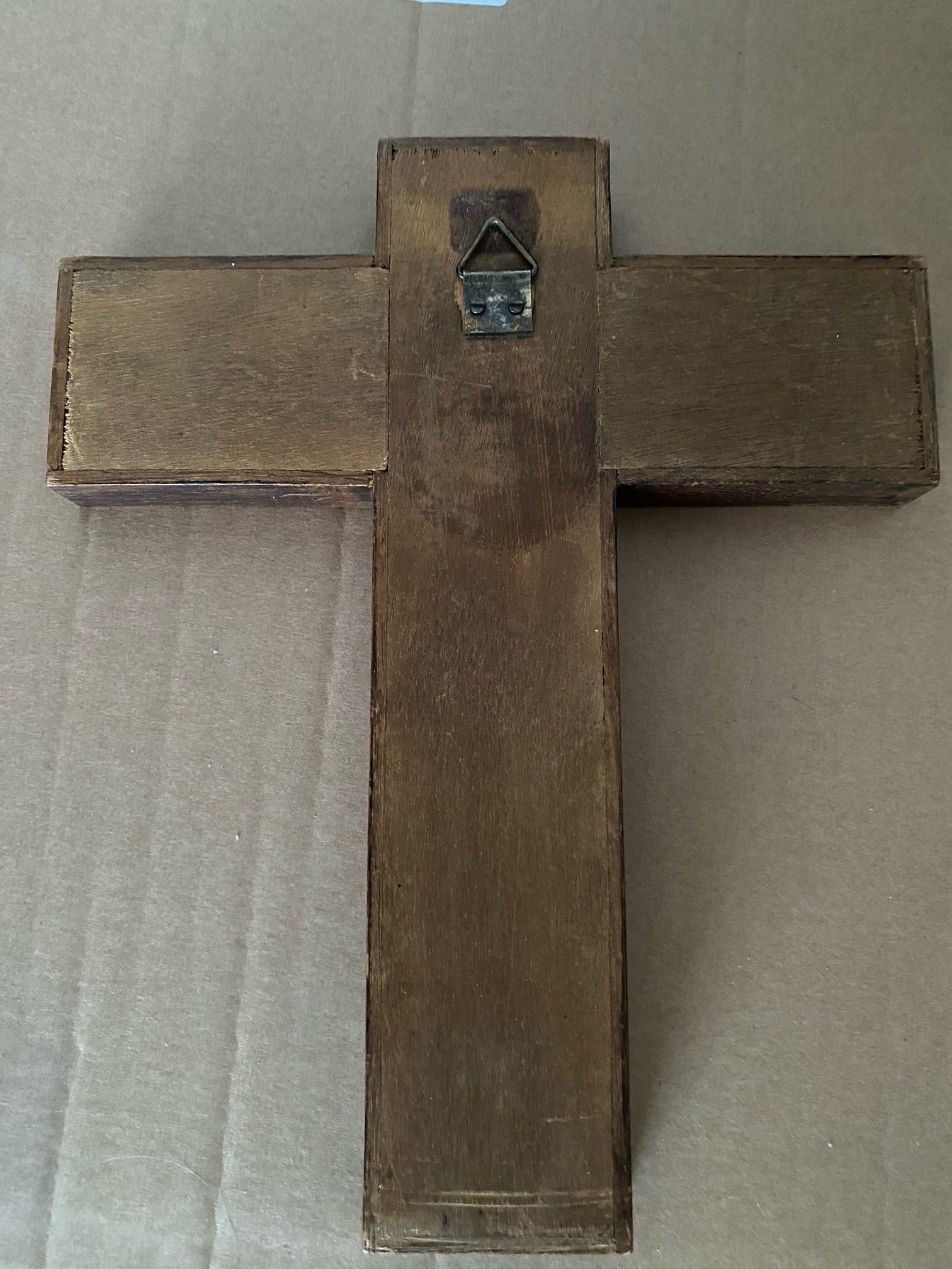 Van Paridon Brothers, Wood and Opaline Glass Crucifix | Antiques Board