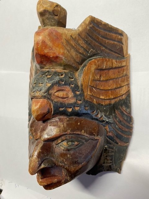 Retro Mayan Aztec Mexican Central American Handcrafted Wooden Mask ...
