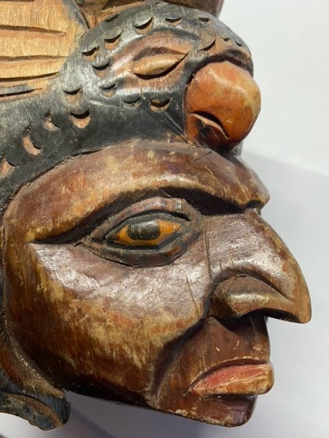Retro Mayan Aztec Mexican Central American Handcrafted Wooden Mask ...