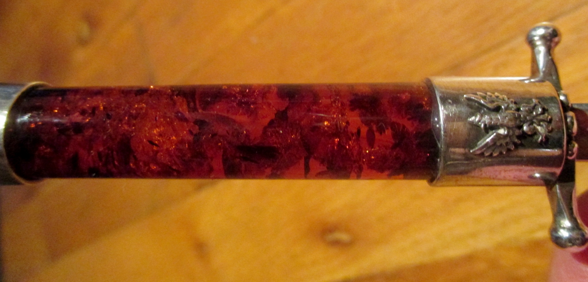 Sterling Silver W/Baltic Amber Handle-Dagger-Letter Opener-Hallmark ID ...