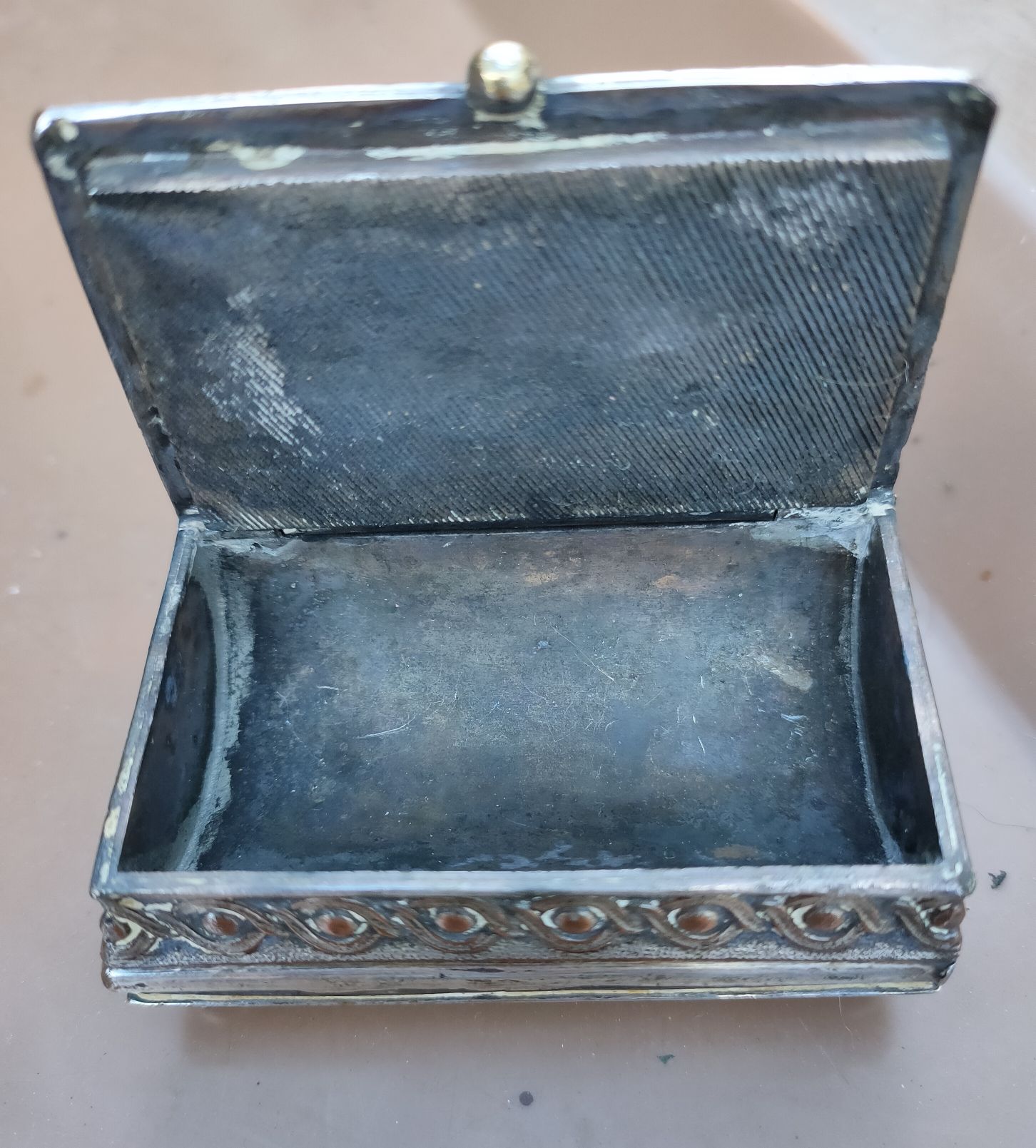 Antique silver/bronze matchstick case | Antiques Board