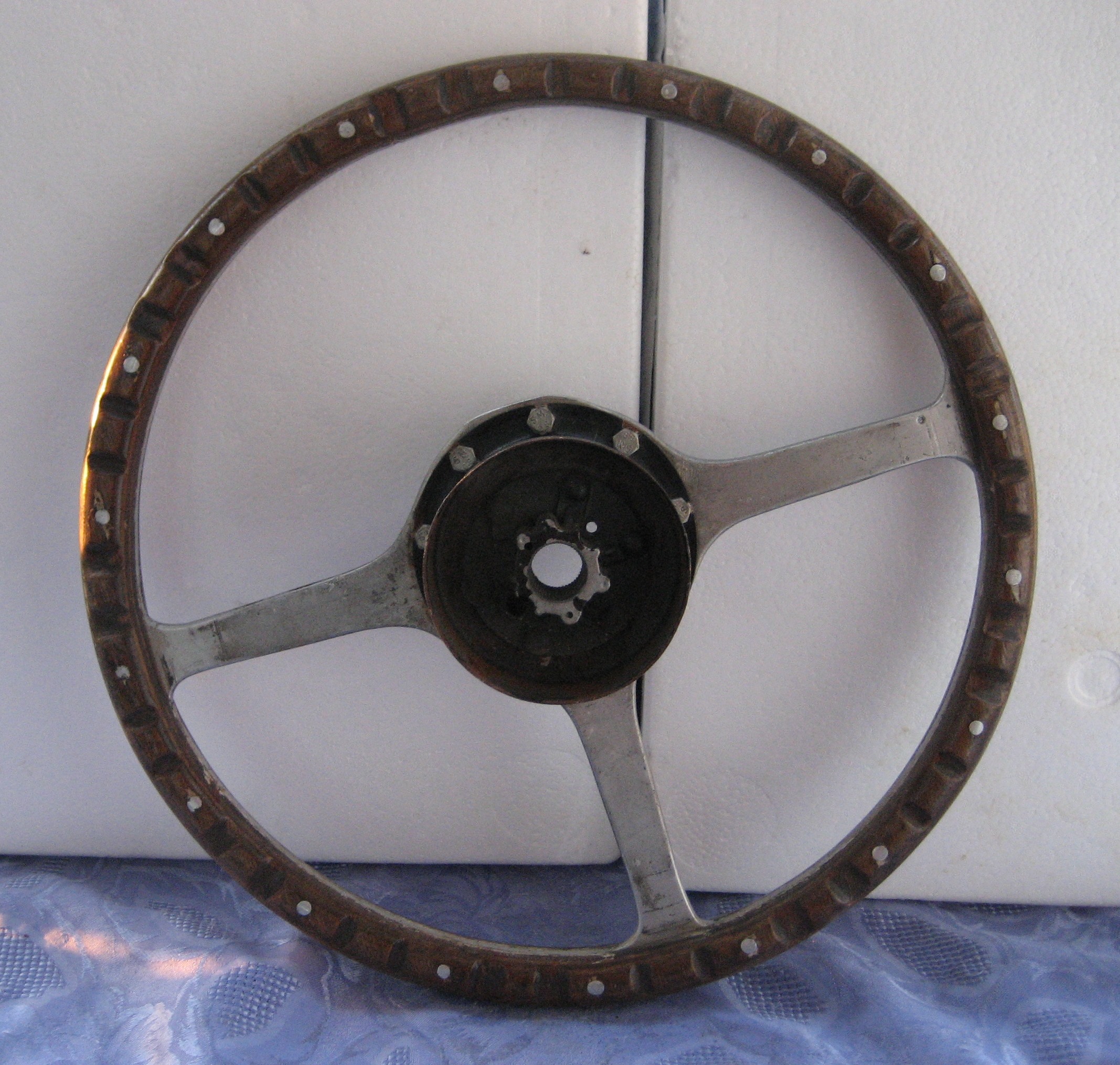 CAR ??? vintage - antique Wood Steering Wheel 15'' | Antiques Board