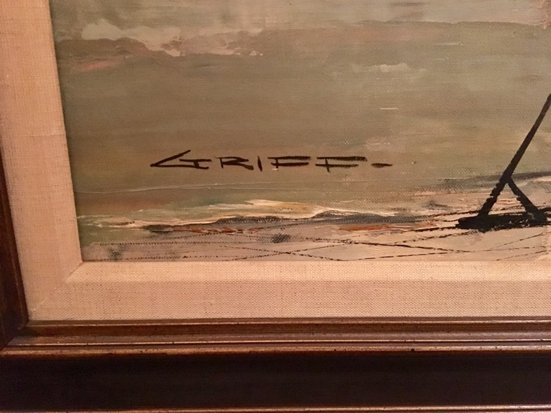 M. Edward Griff oil on canvas | Antiques Board