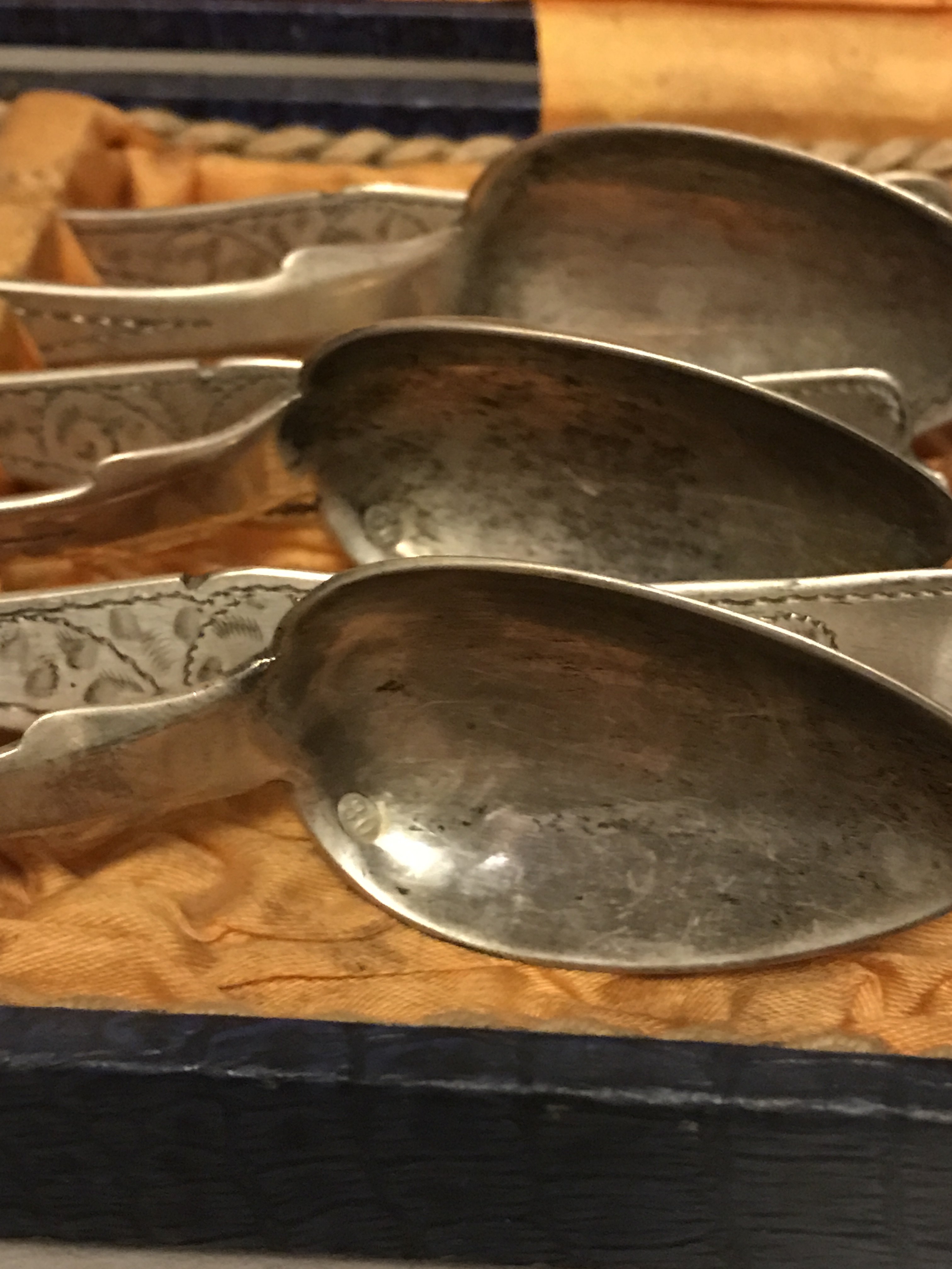 Silver Spoon set with box | Antiques Board