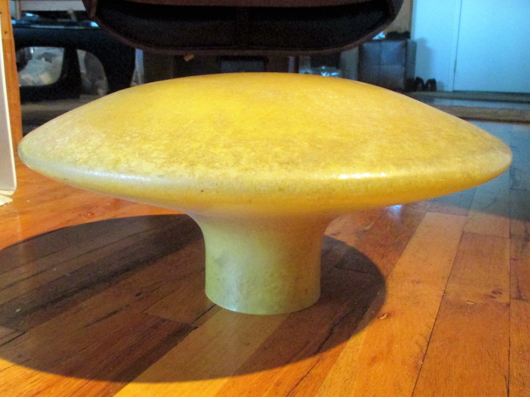 Mid-Century-Mushroom/Atomic-Glass Fixture-Torciere?? Hanging??..Type ...