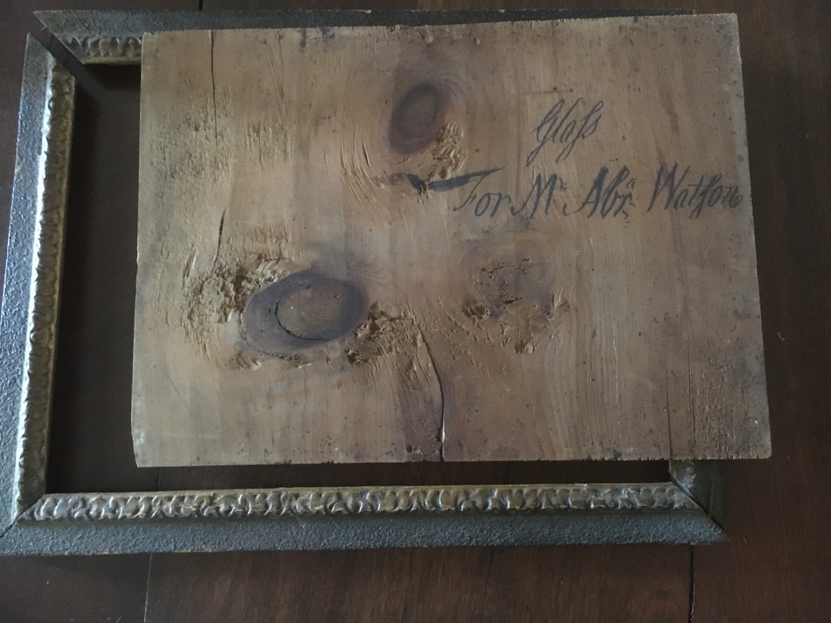 Antique frame with interesting writing on back | Antiques Board