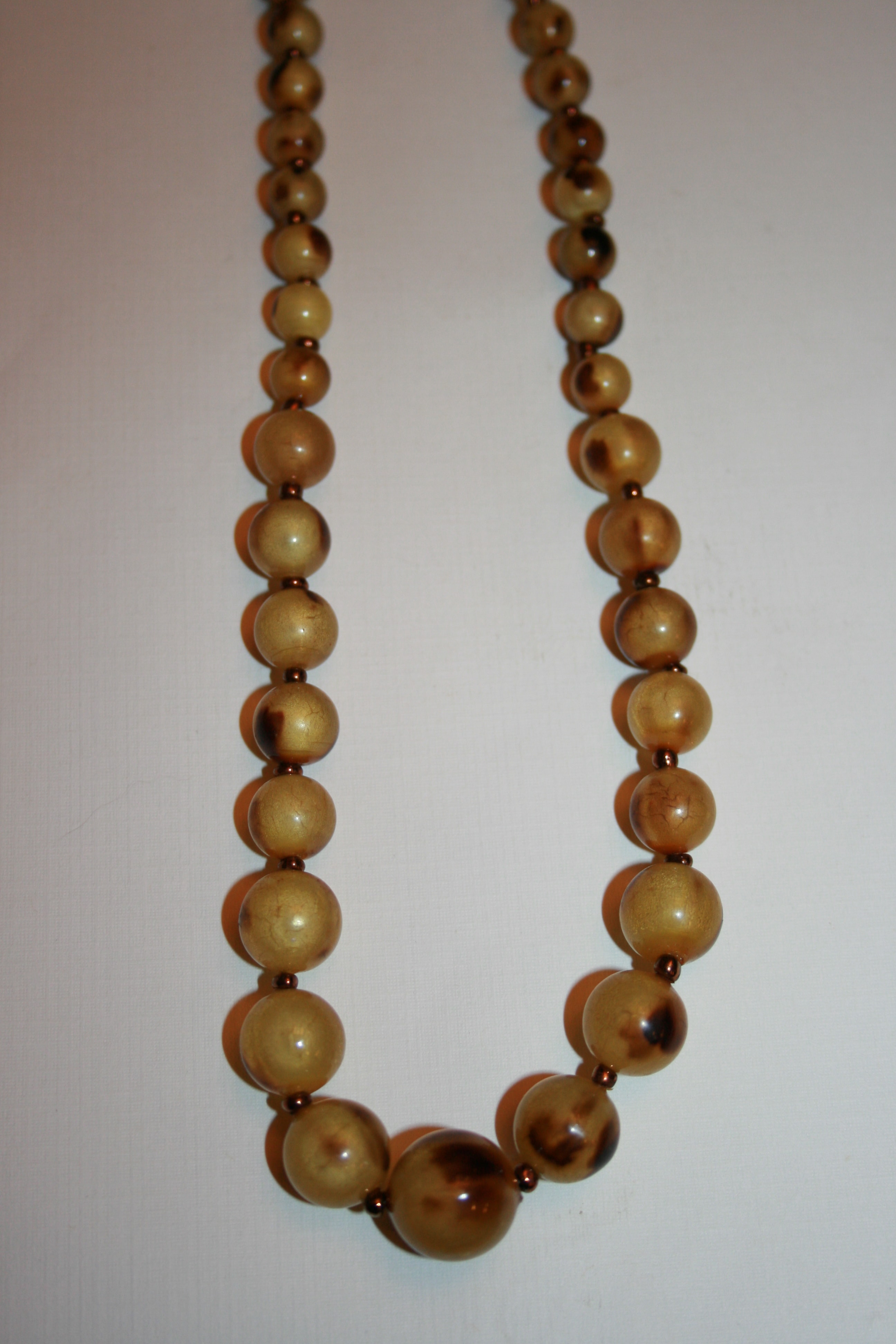 Vintage Faux Tortoise Shell Plastic Necklace (Celluloid? Galalith ...