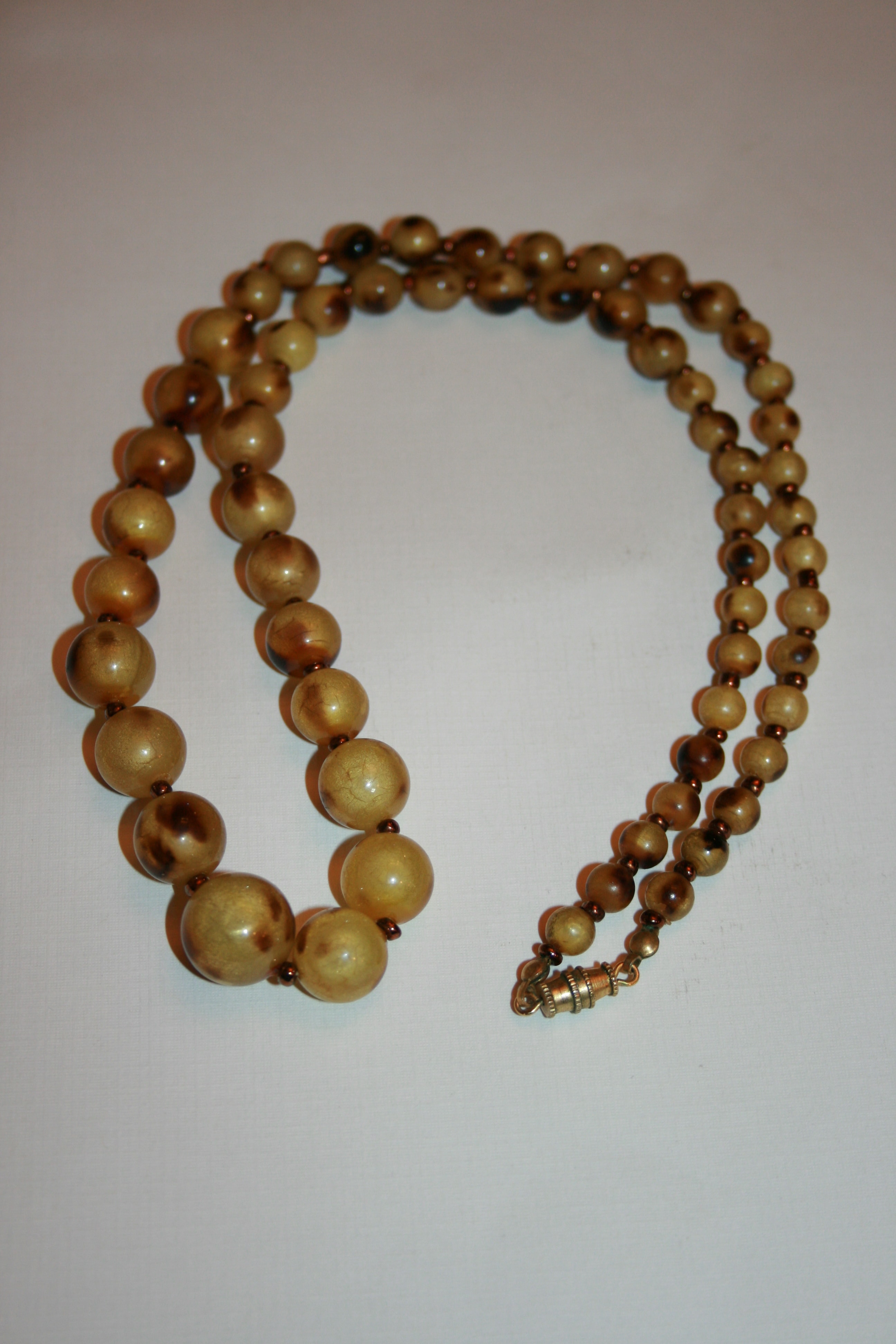 Vintage Faux Tortoise Shell Plastic Necklace (Celluloid? Galalith ...