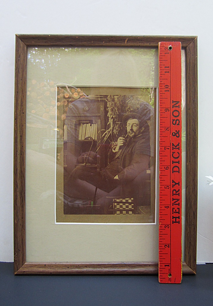 Sepia photograph of pipe smoking scholar, author? handsome! | Antiques ...