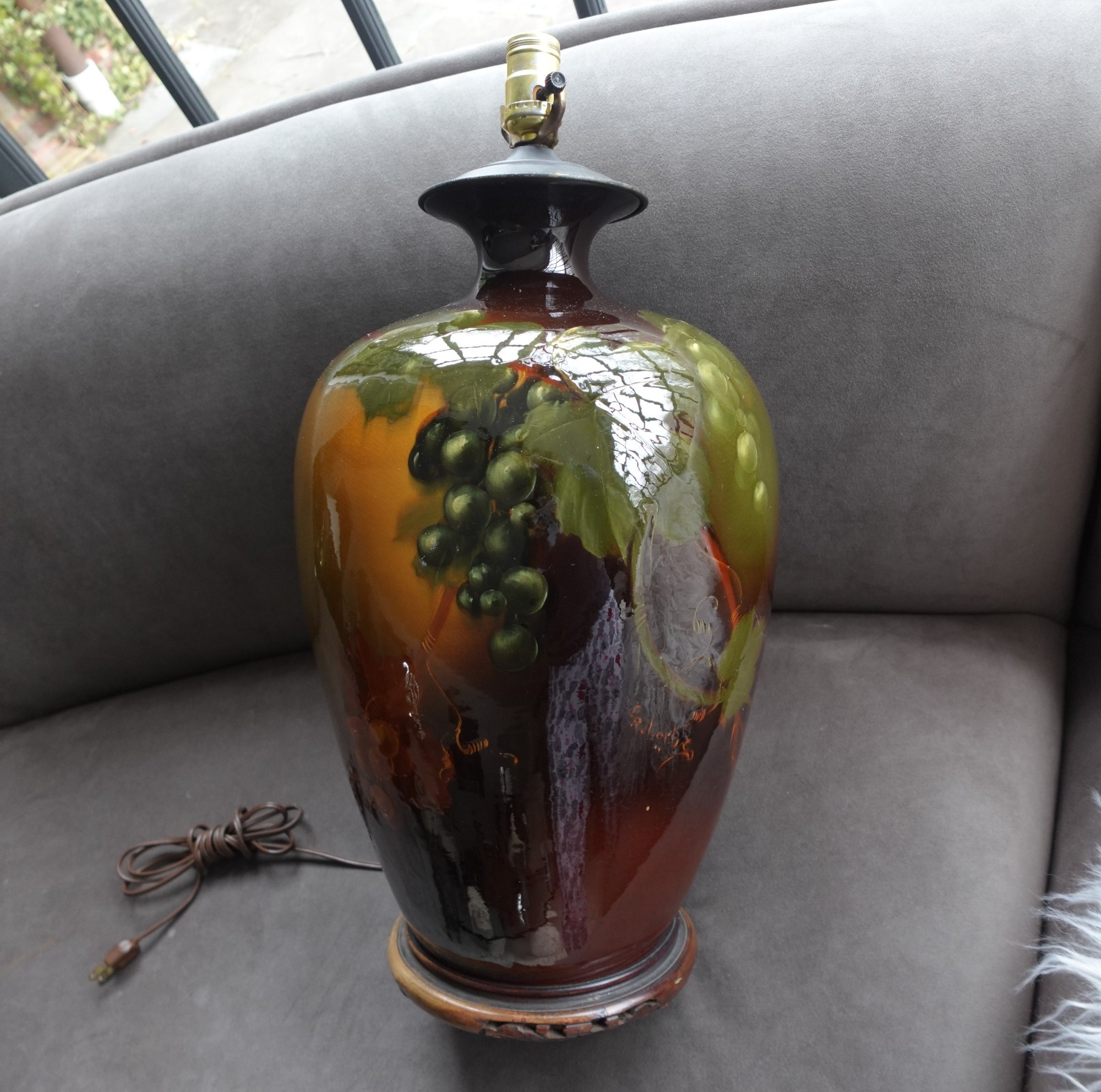 Huge Weller Louwelsa Vase E. Roberts | Antiques Board