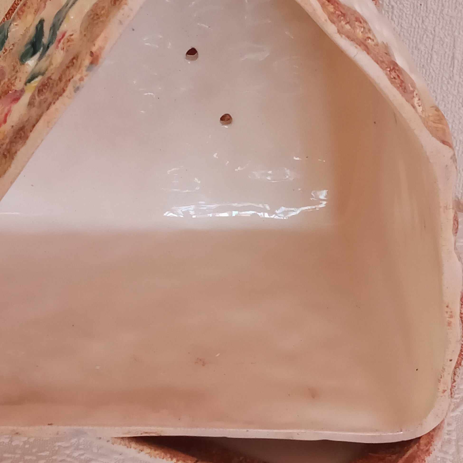 Antique Majolica wedge shaped cheese keeper | Antiques Board