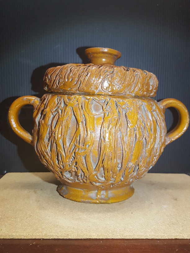 Unusual Cookie Jar, Applied Imbellishments | Antiques Board