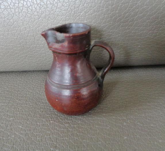 Miniature Brown Pottery Pitcher | Antiques Board