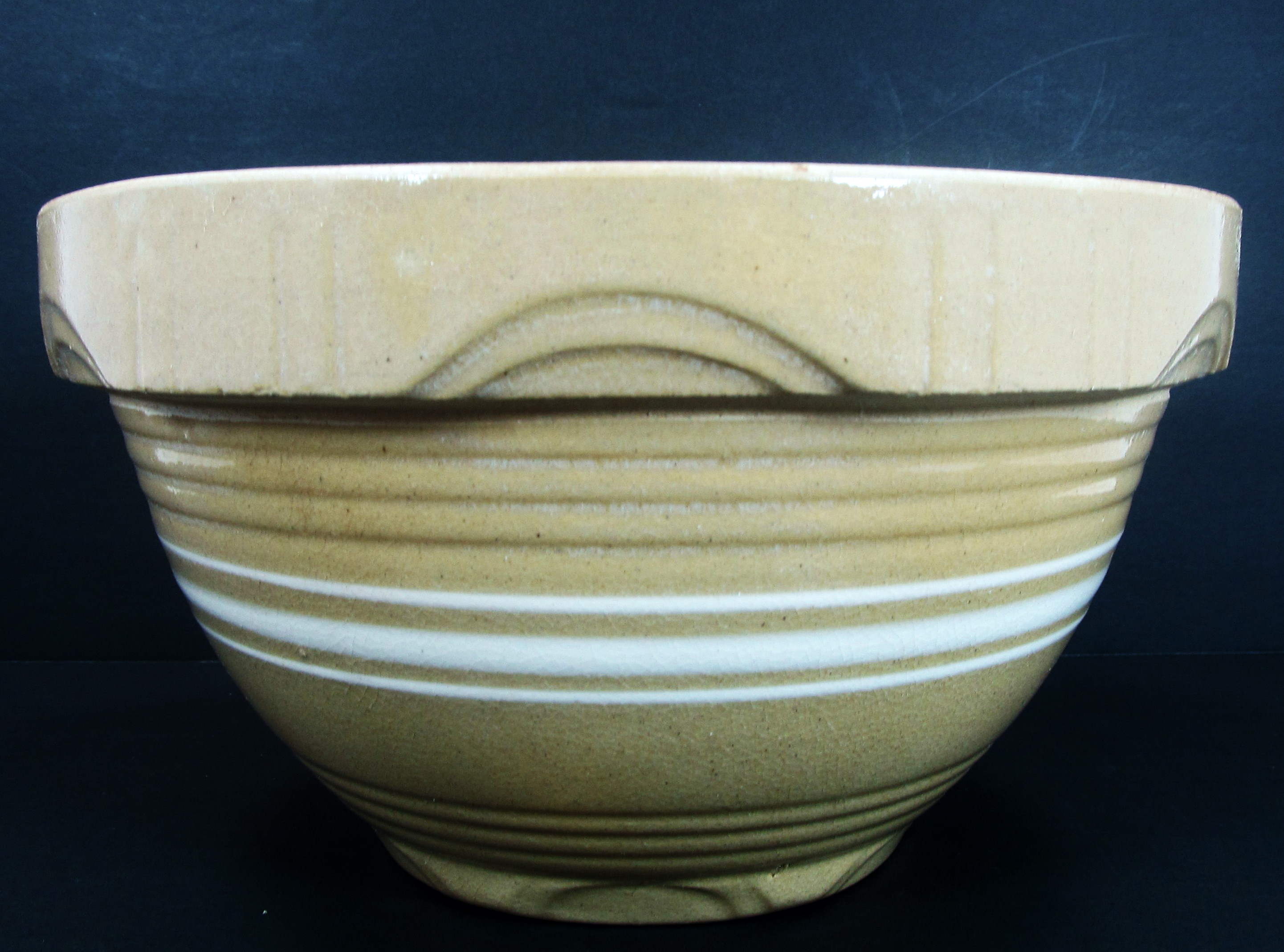 9" Yellow Ware/Stoneware Mixing Bowl Oven Ware Made In U.S.A ...