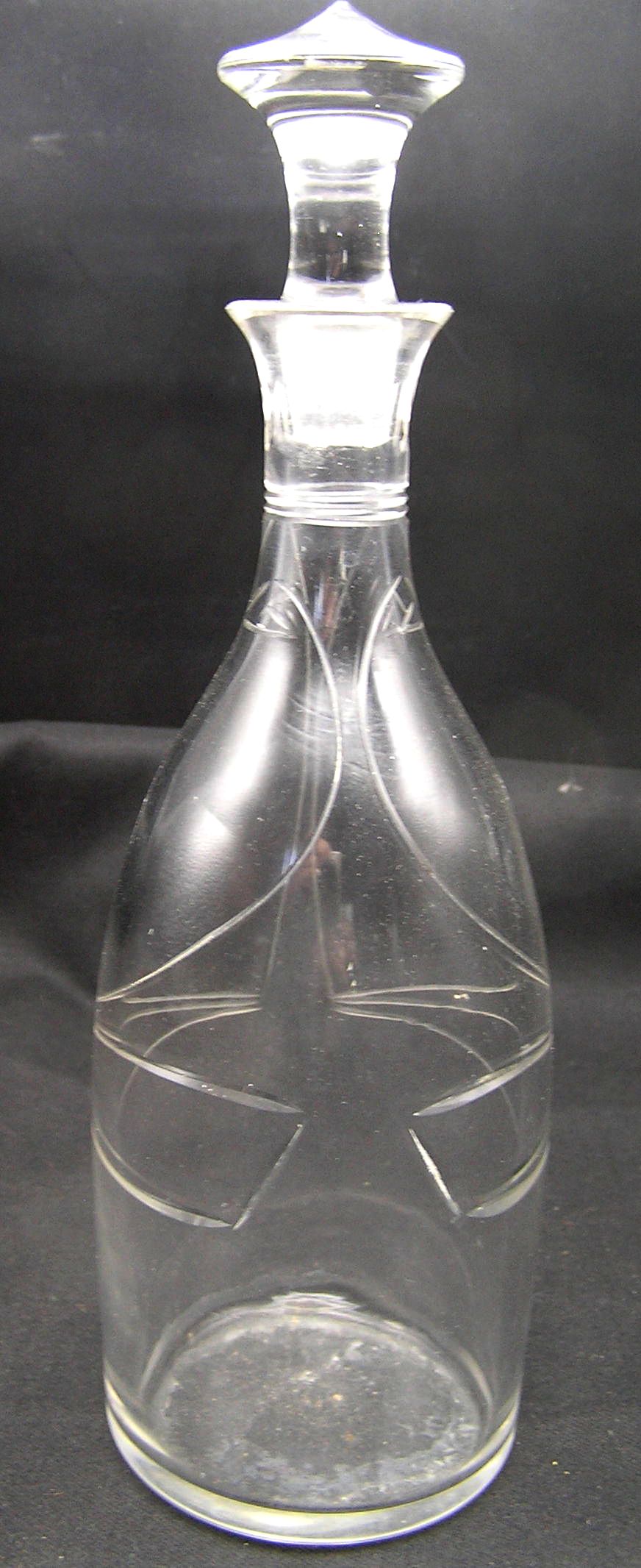 Small Cut Glass Decanter in shape of a Butler's Tux - Date? Maker ...