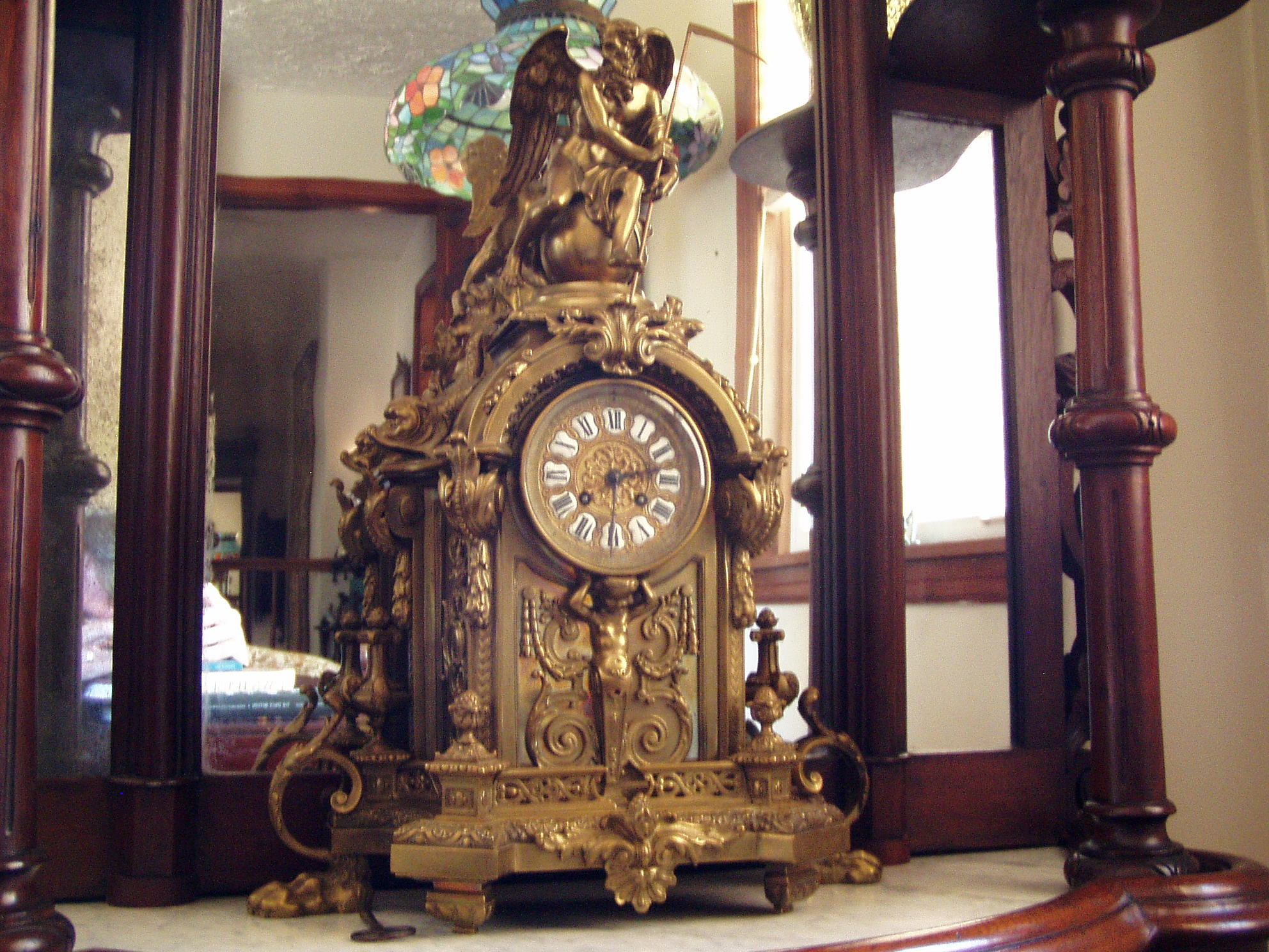 Father Time Bestrides the World Louis XIV Bronze Clock | Antiques Board