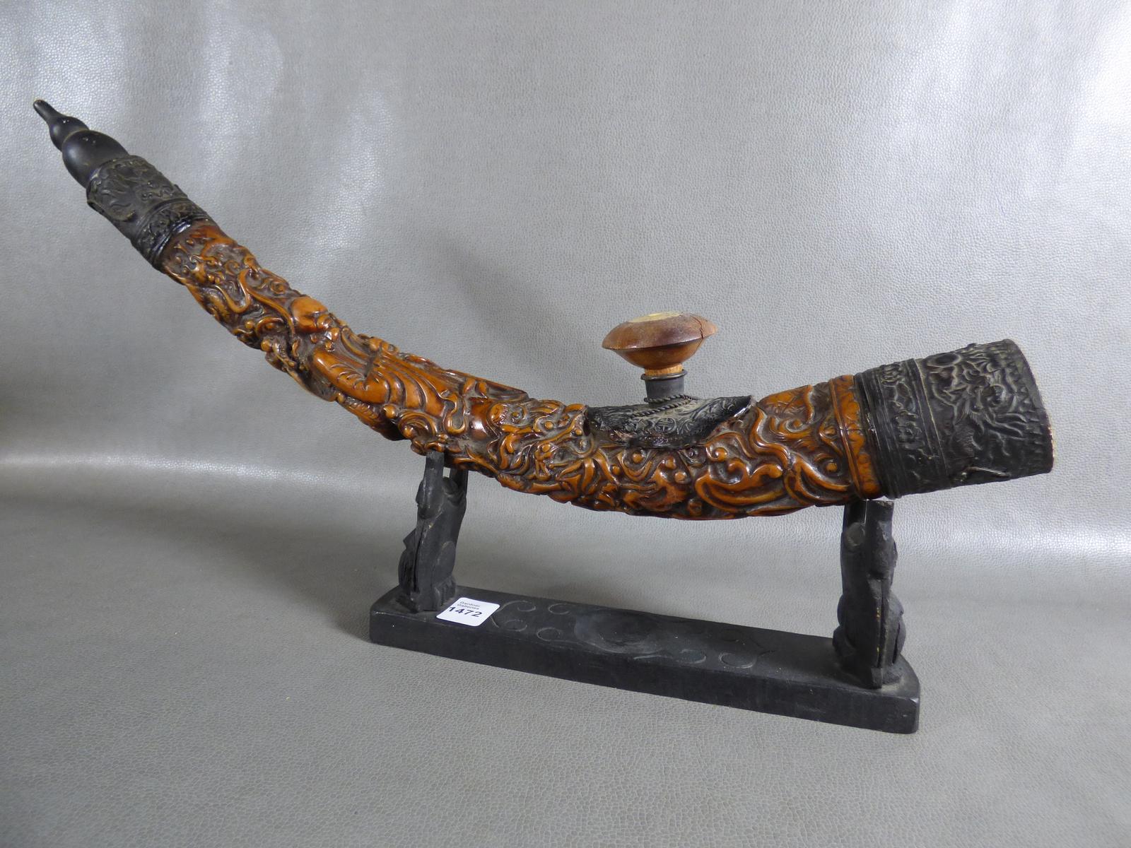 Antique Asian Ceremonial Smoking Pipe | Antiques Board