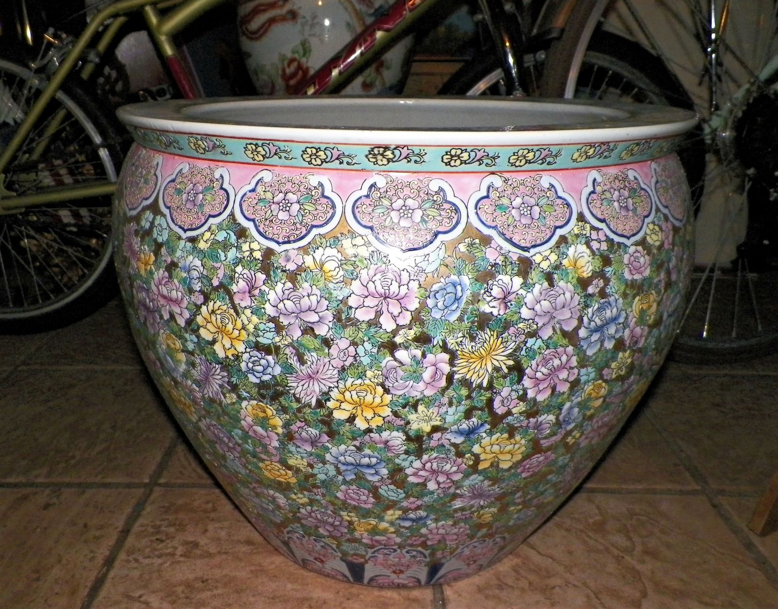 ESTATE SALE FIND - LARGE CHINESE TREE POT PAINT OVER BRASS? | Antiques ...