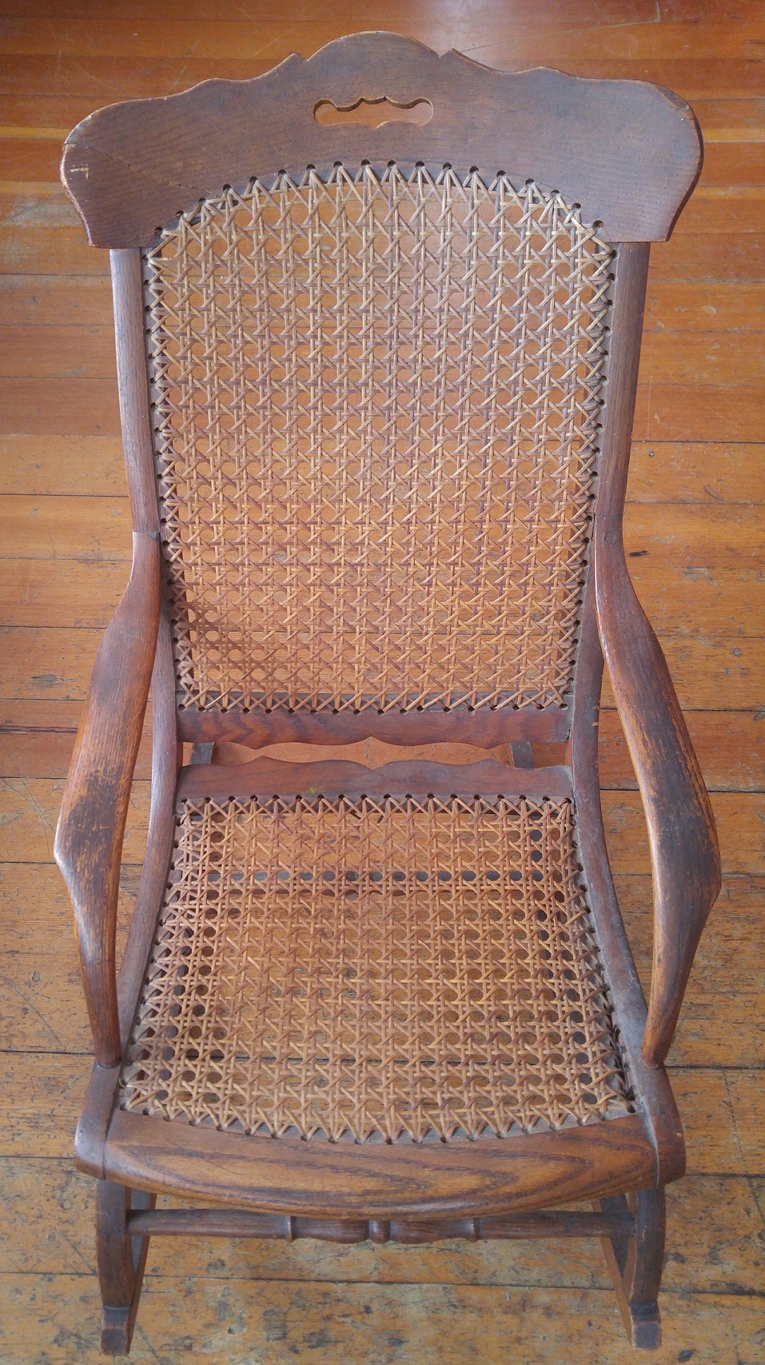 Child's rocking chair, caned bottom and back | Antiques Board