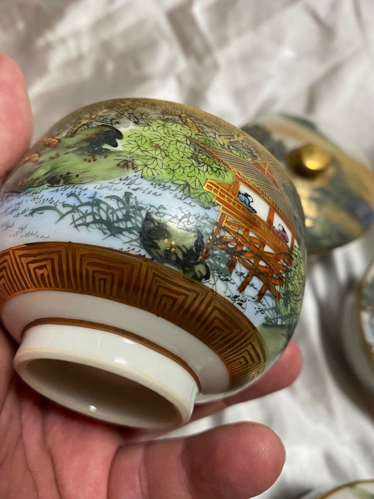 japanese tea cups or rice bowls - xfine - anyone know mark? | Antiques ...