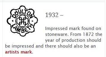 Doulton Book Flask Backstamp & Hallmark | Page 2 | Antiques Board