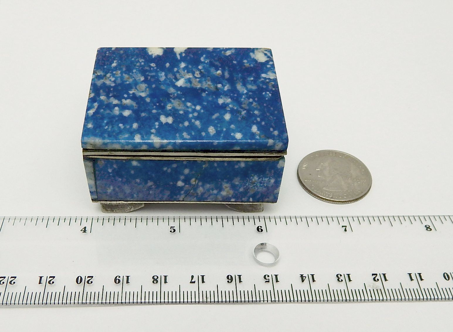 Origin of little blue stone box | Antiques Board