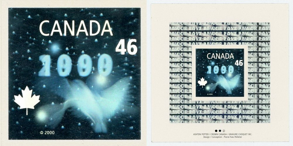 Give Away Stamps Canada Millennium 1999 2000 Tin Box Gift Set ...