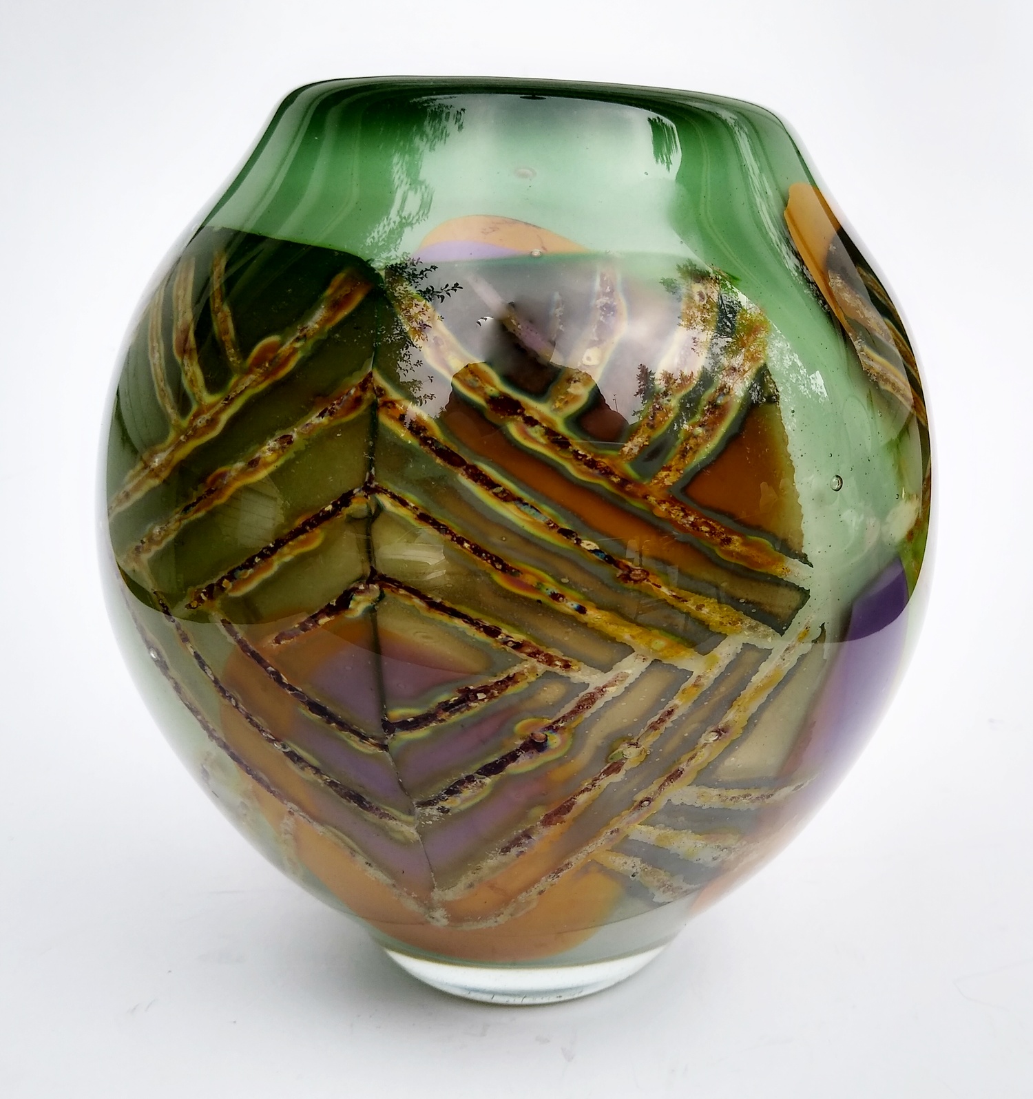 Vintage contemporary Studio Art Glass Signature | Antiques Board