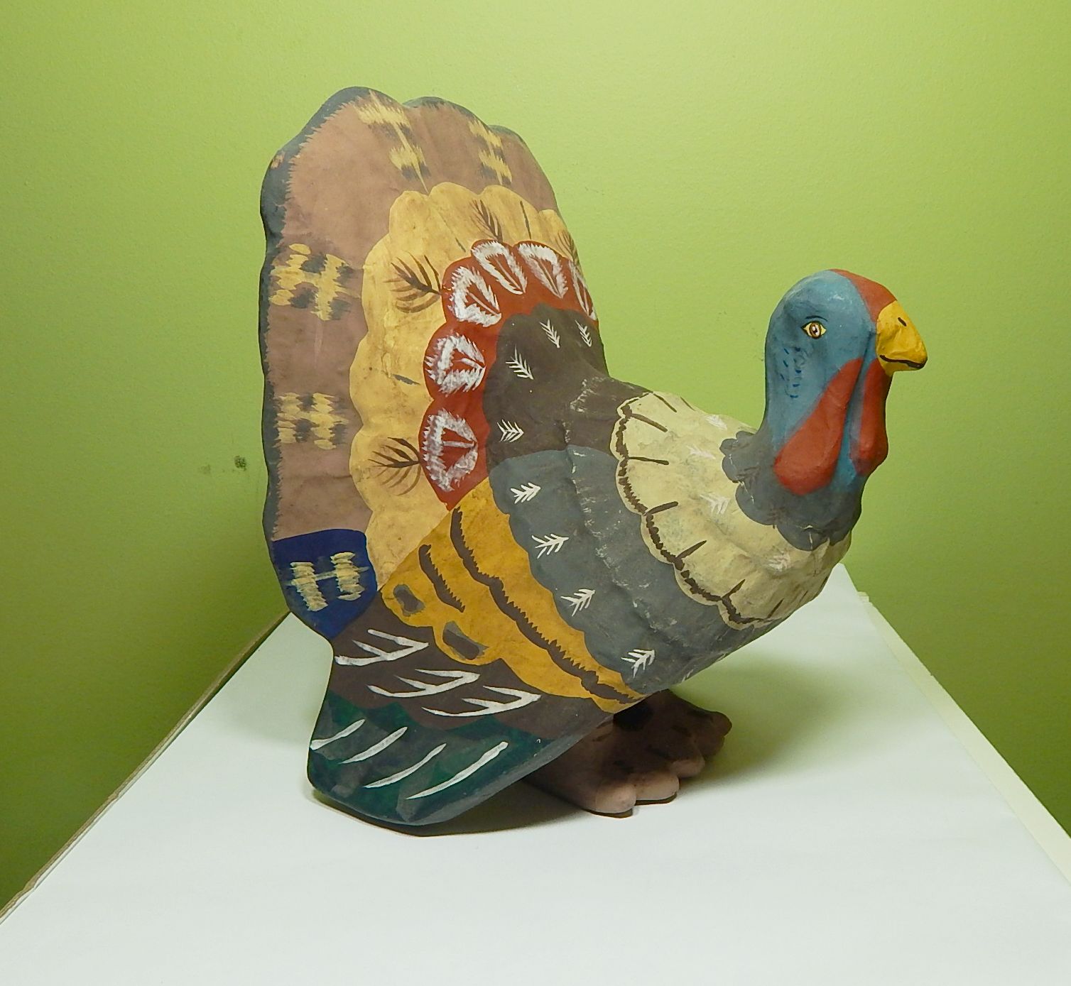 Big Paper Mache Turkey | Antiques Board