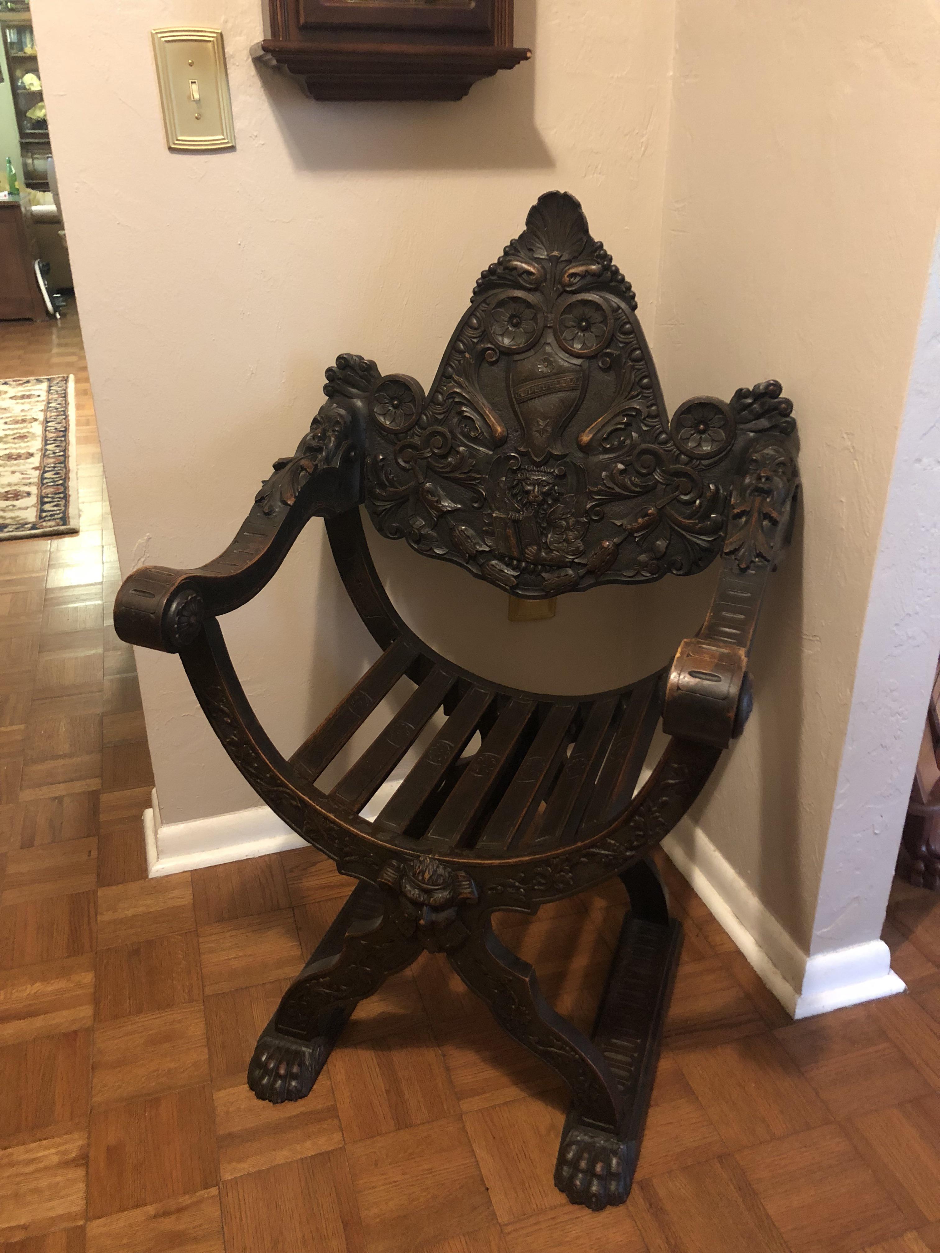 Strange Antique Carved Alien Chair Throne ??? | Antiques Board