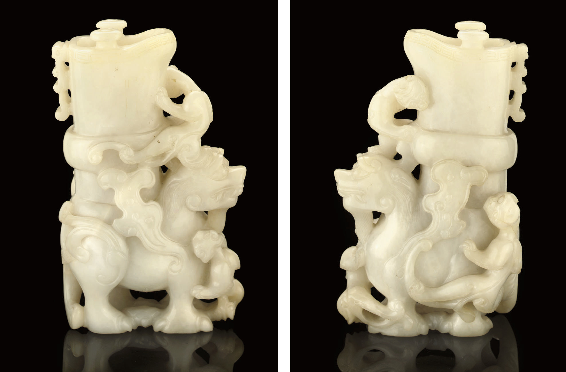 Set Vintage/Antique Mutton Fat Jade Figures | Antiques Board