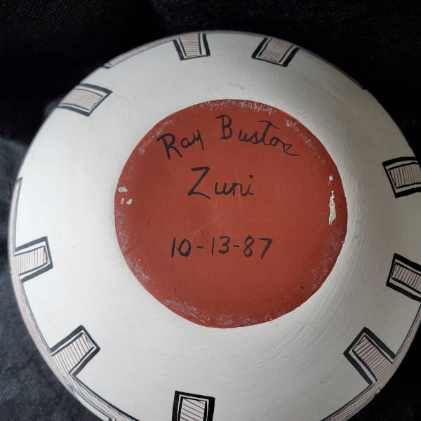 Signed Ray Bustos Zuni Pottery | Antiques Board