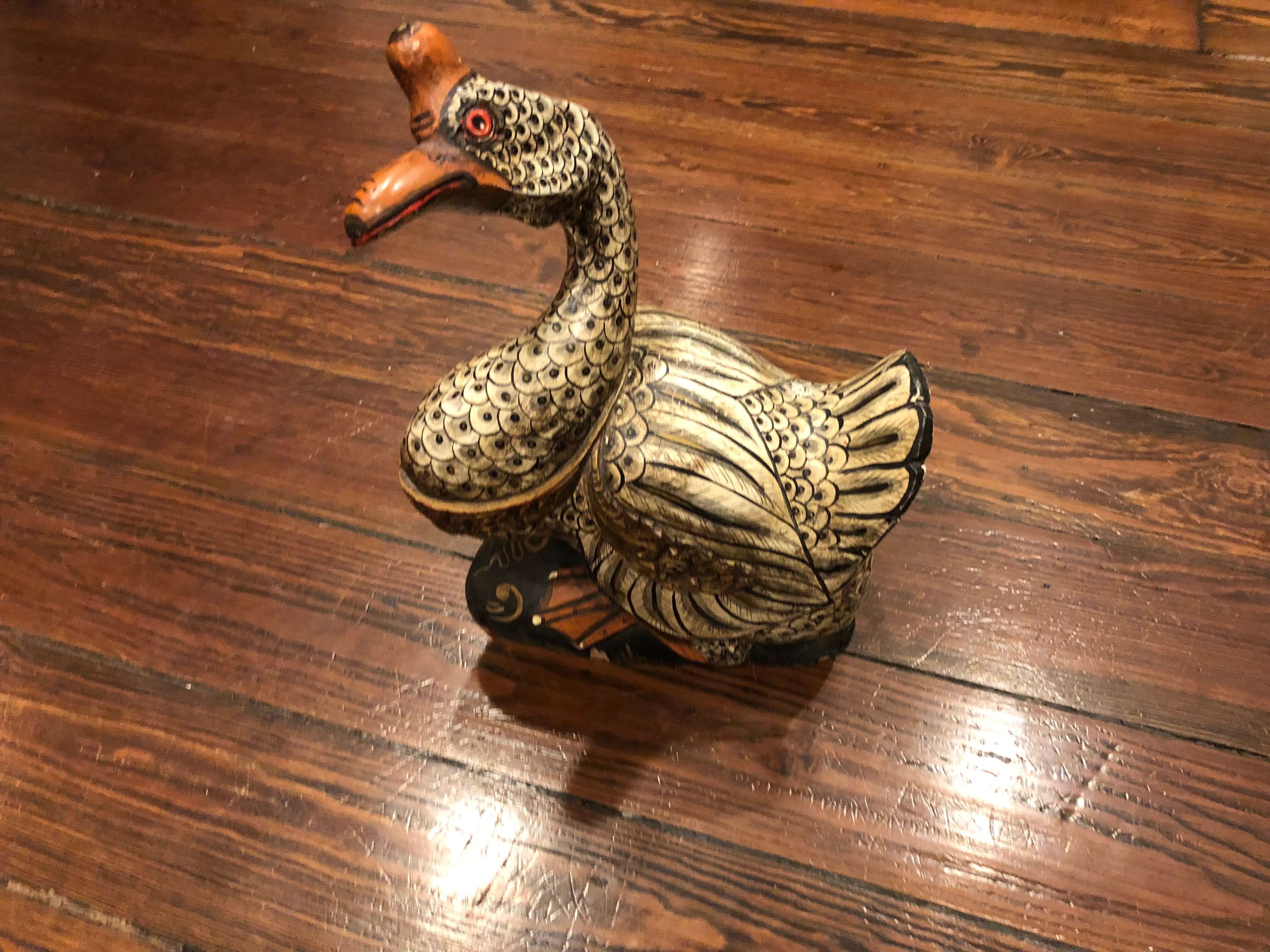 Help identifying carved horned goose | Antiques Board